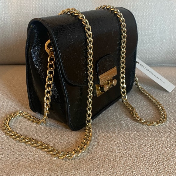 BCBGeneration | Bags | Nwt Bcbgemeration Mini Crossbody Black Gold ...